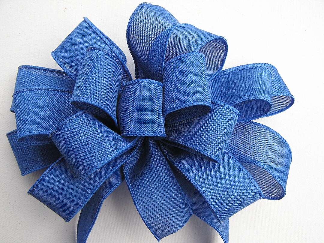 Blue Denim Bow, Bow for Home Decor, Blue Wedding Bows, Decorative Bow ...