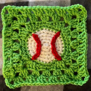 CROCHET PATTERN - 6" Baseball Granny Square - Crochet Pattern - Etsy