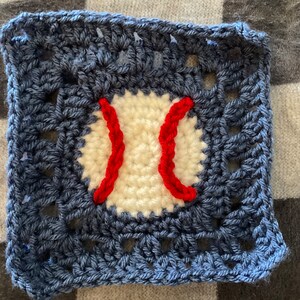 CROCHET PATTERN - 6" Baseball Granny Square - Crochet Pattern - Etsy