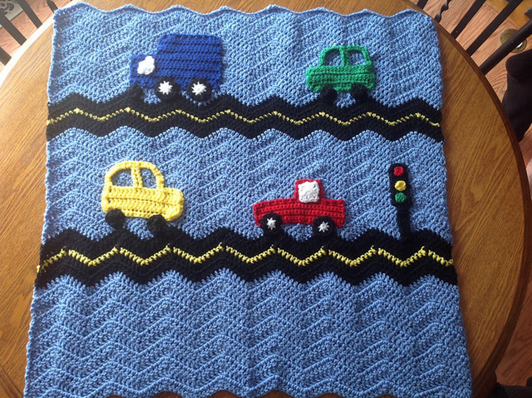 CROCHET PATTERN - Car, Truck and Traffic Baby Blanket - PATTERN - Etsy