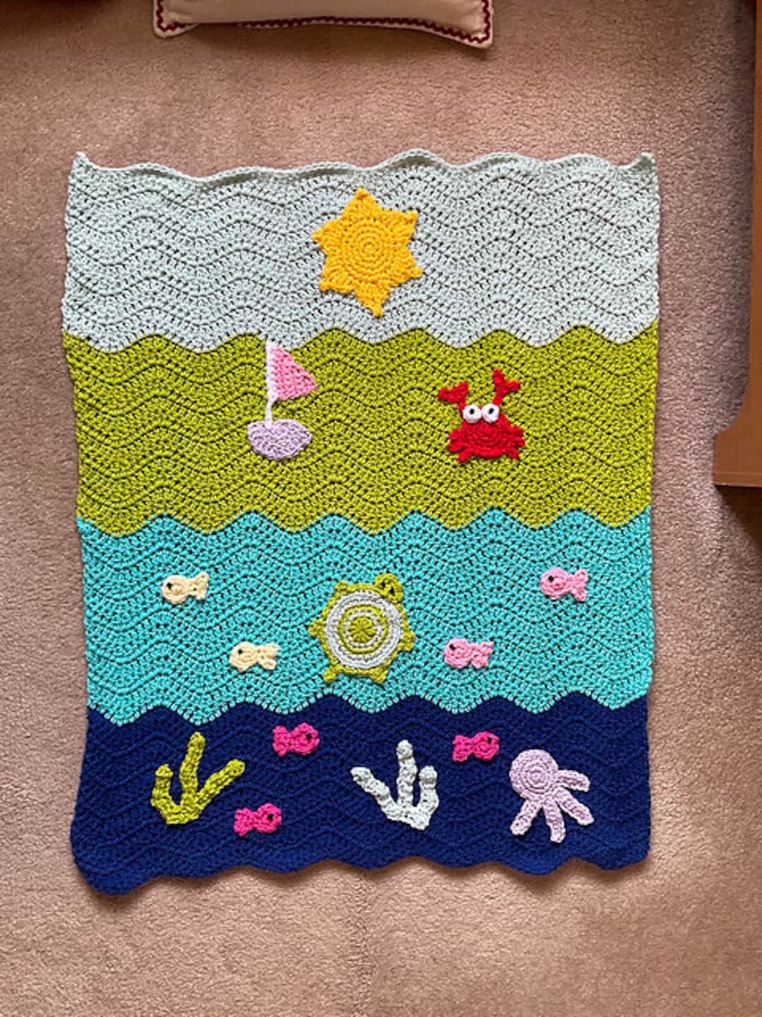 CROCHET PATTERN - Ocean Blanket - PATTERN - Etsy