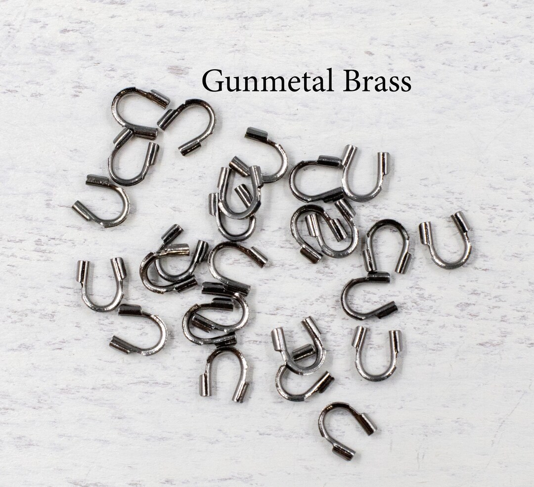 100 Piece Wire Protectors | Jewelry Findings | Gunmetal Wire Protectors ...