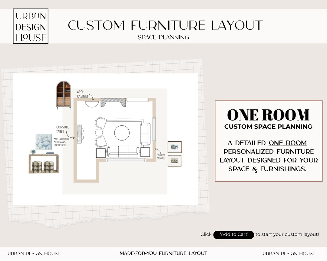 Custom Room Layout Design | Virtual Furniture Plan (digital Download ...