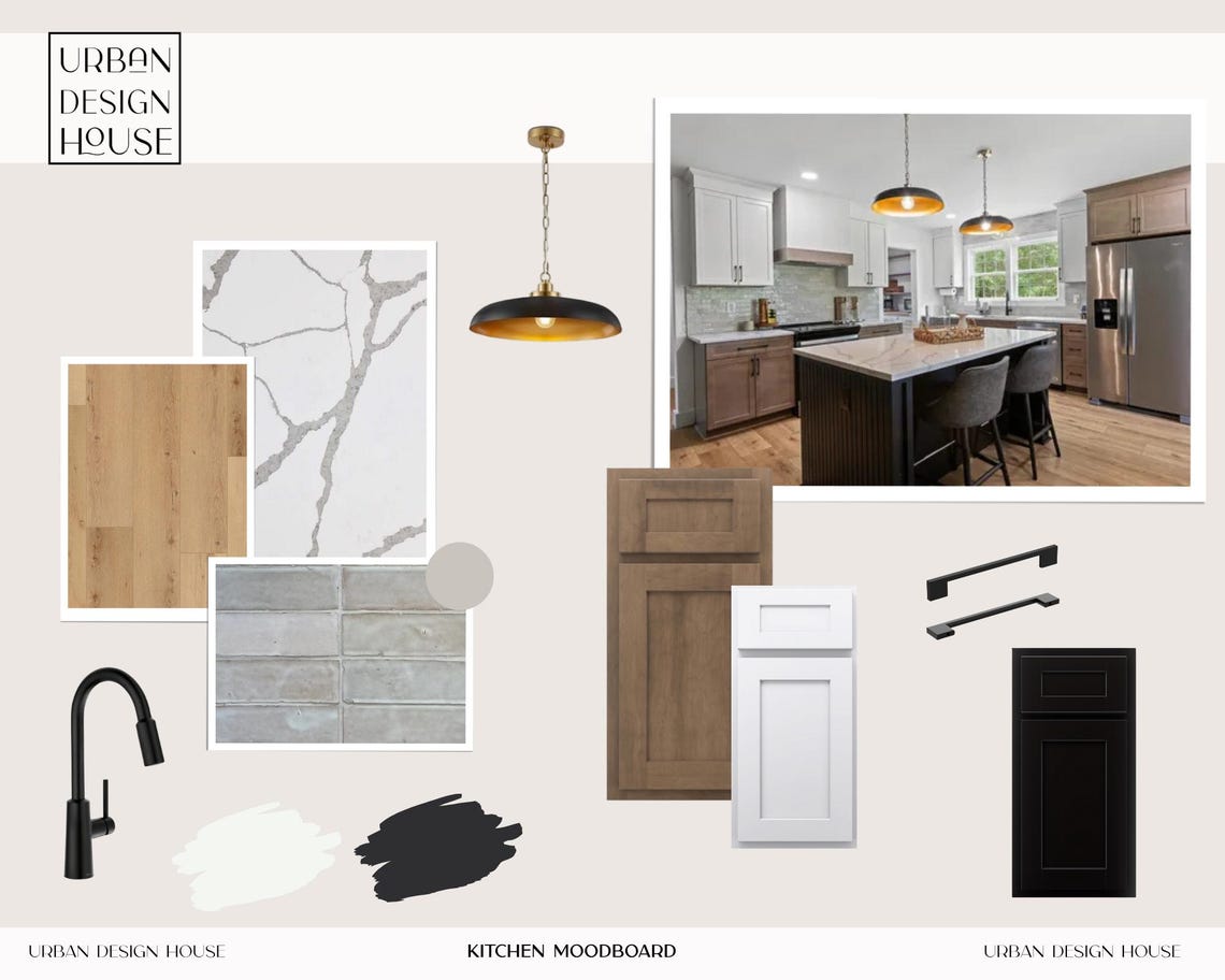 Transitional Kitchen Moodboard | DIY Design Guide (digital Download) - Etsy