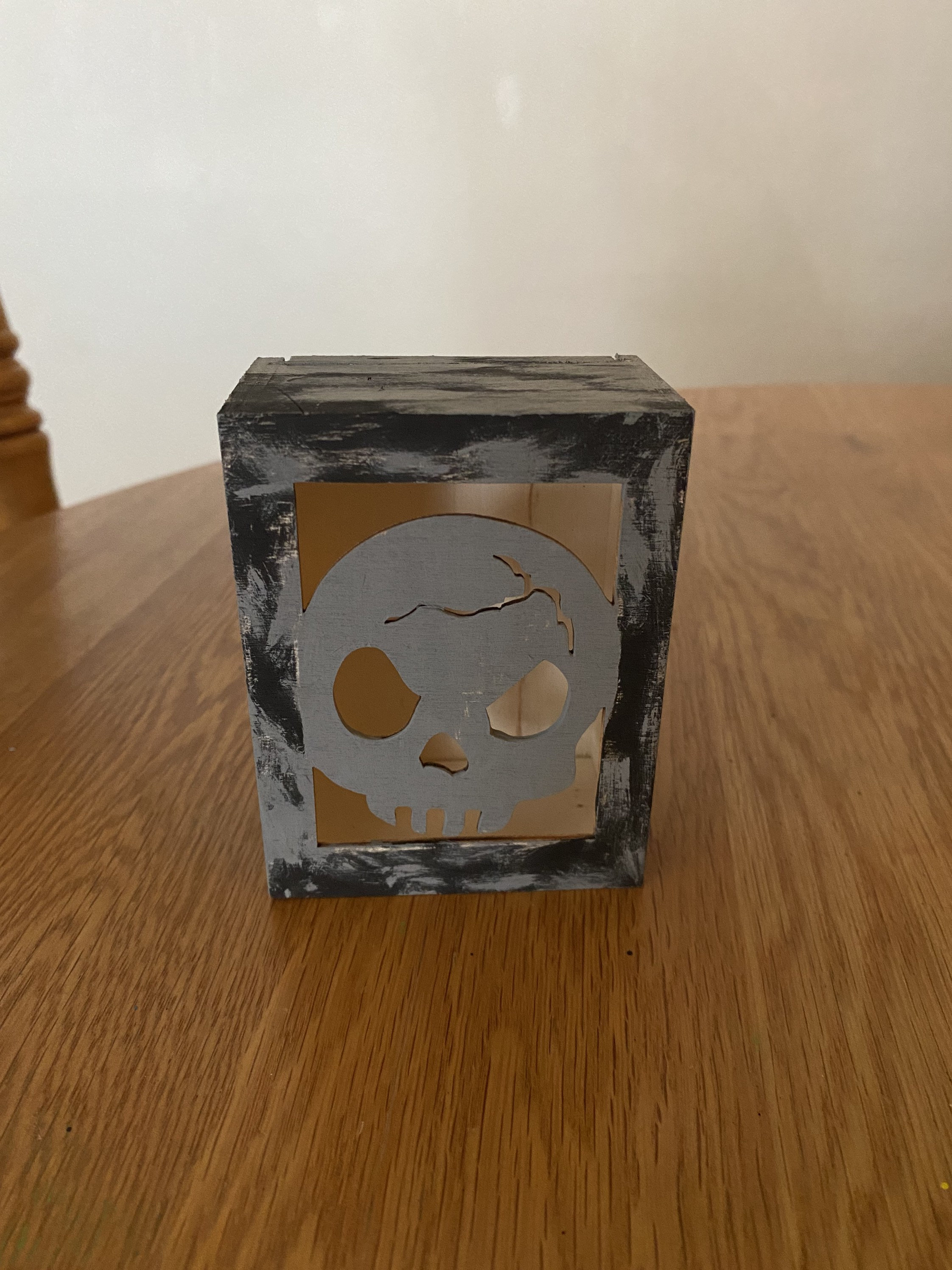 Hand-painted Skull Shadow Box - Etsy