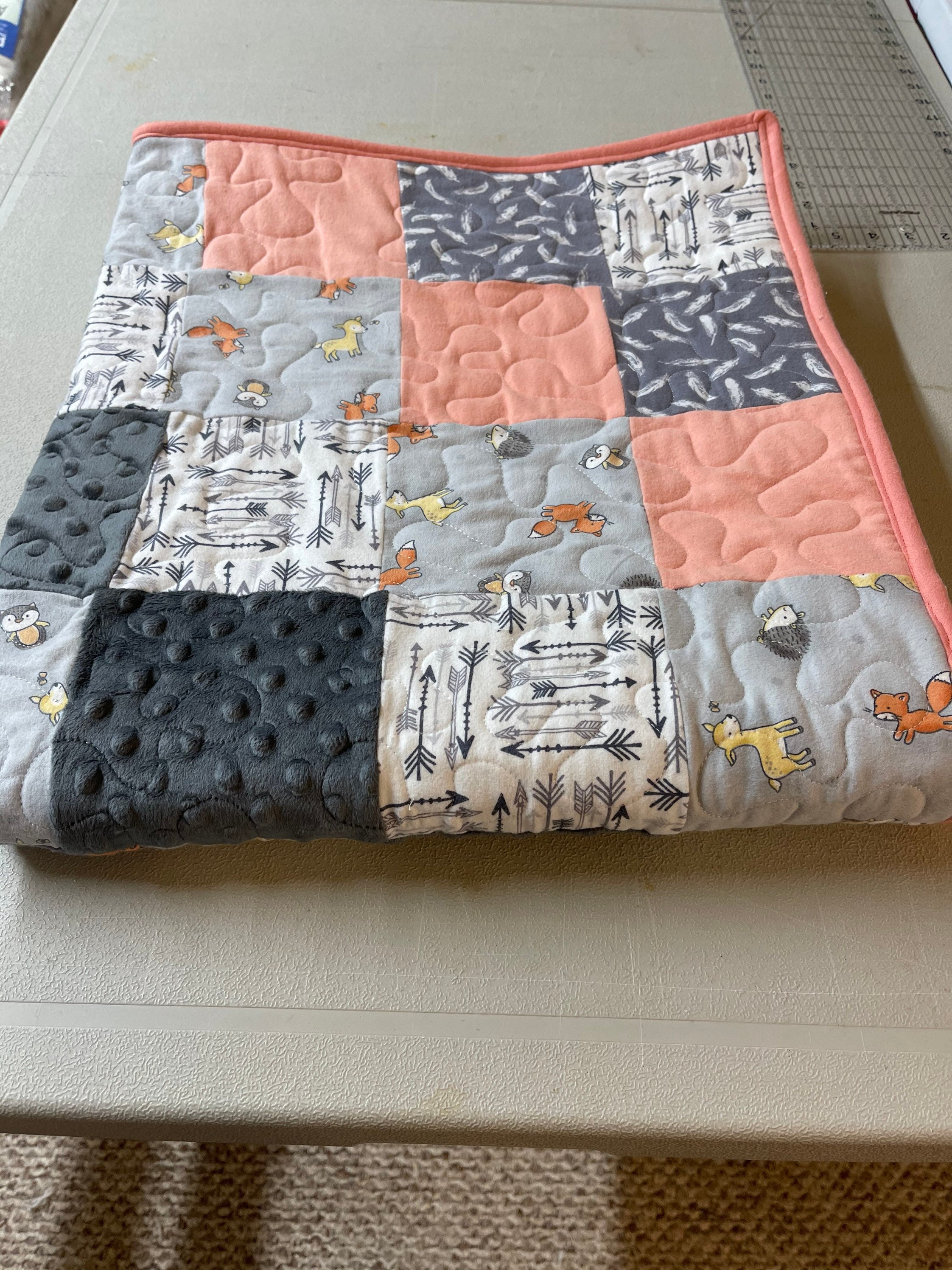 Handmade Quilted Fox Baby Quilt. - Etsy