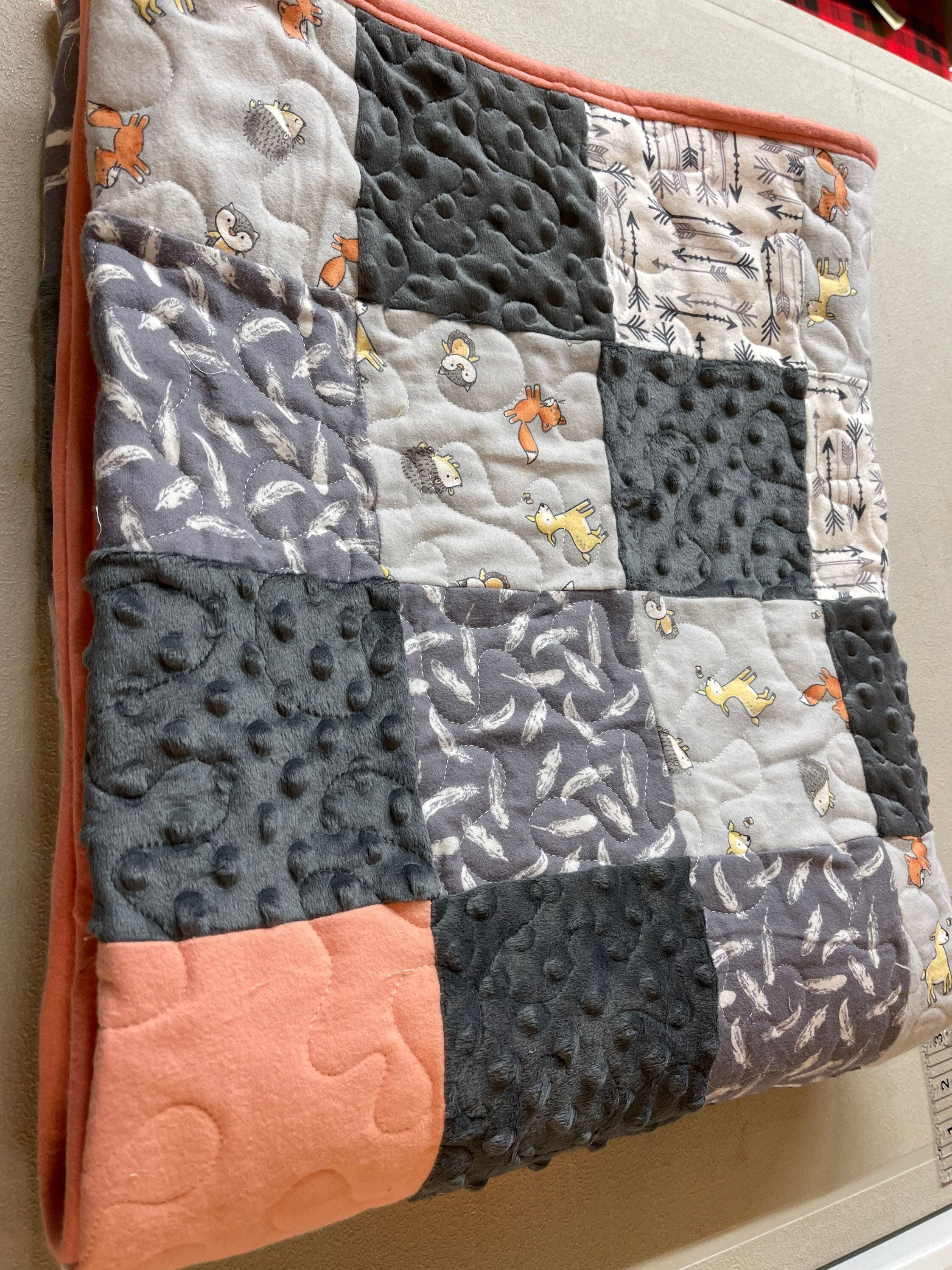 Handmade Quilted Fox Baby Quilt. - Etsy