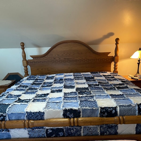 Queen Size Rag Quilt - Etsy
