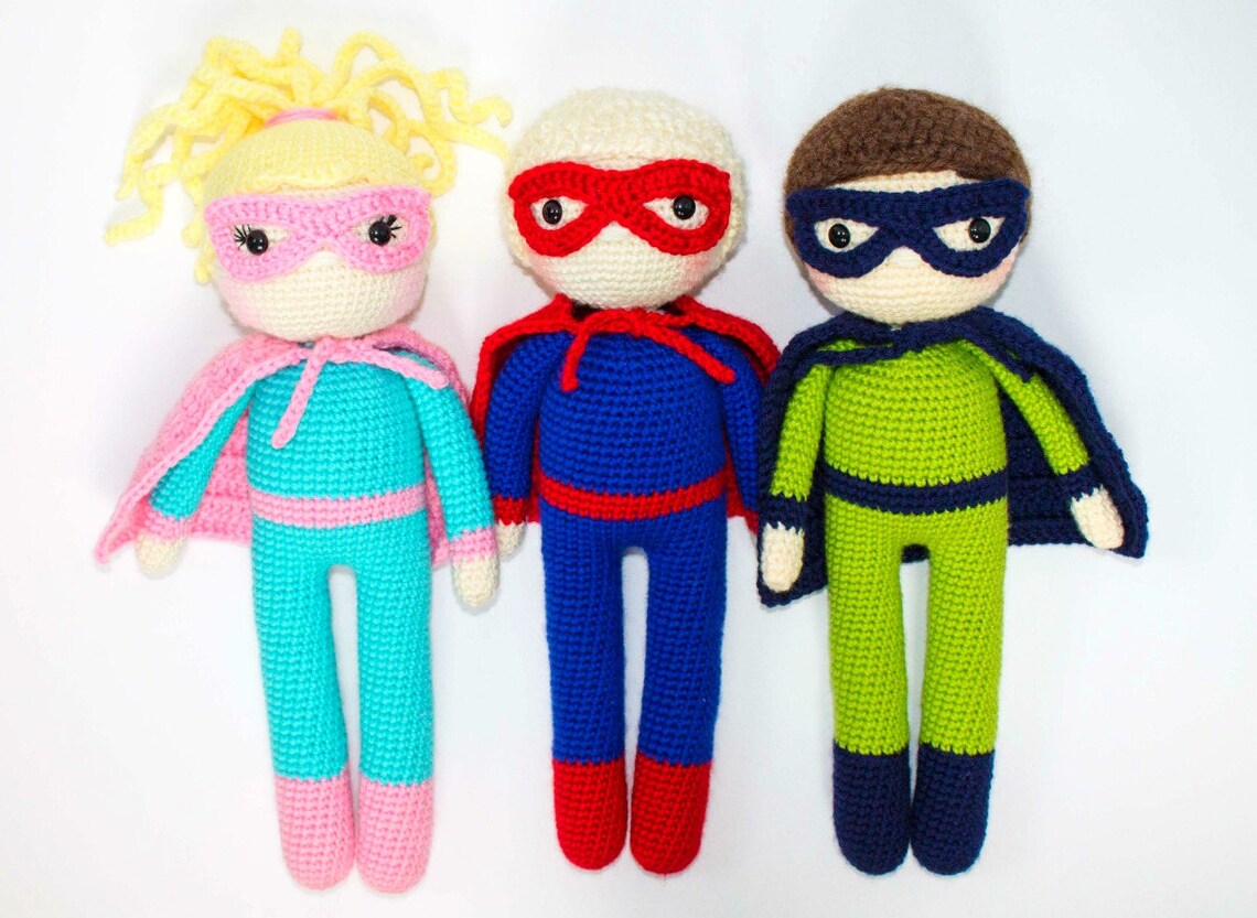 Crochet Superhero Doll Pattern Amigurumi Doll Pattern Dolly - Etsy