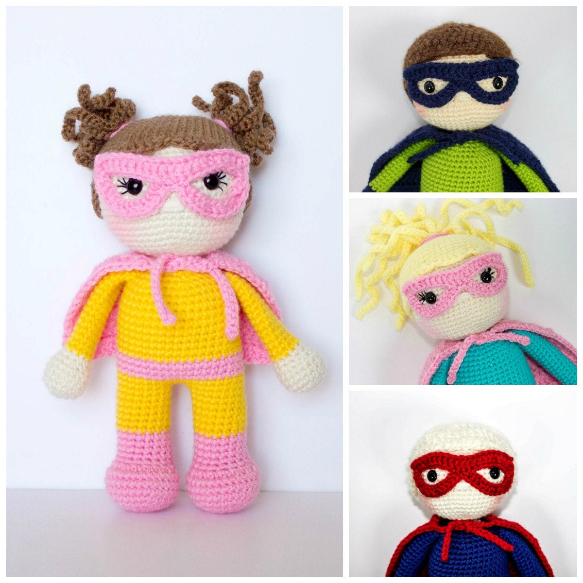 Crochet Super Hero Crochet Doll Pattern Amigurumi Doll Pattern Super ...