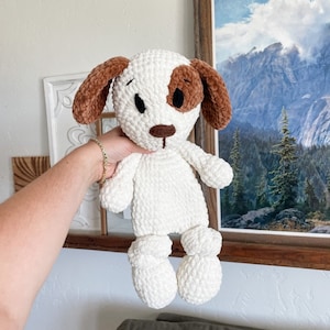 Crochet Snuggler Puppy Pattern, Amigurumi Crochet Puppy Cuddler Lovey ...