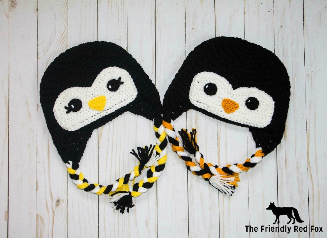 Crochet Penguin Hat Crochet Hat Pattern Penguin Penguin - Etsy