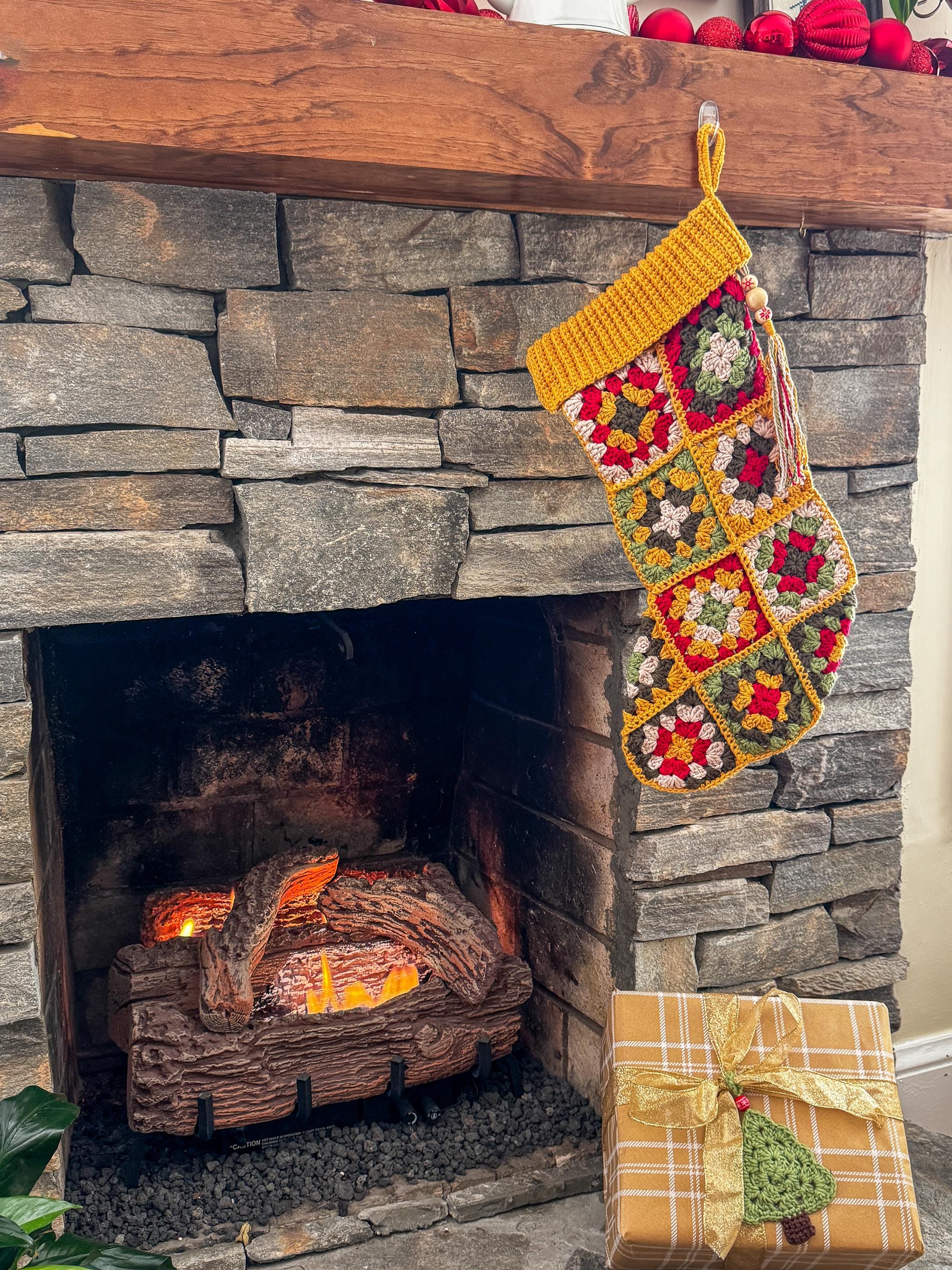 Boho Granny Square Christmas Stocking Pattern | Crochet Holiday PDF ...