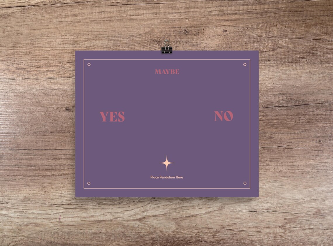 Pendulum Yes/no Poster | Pendulum Poster | Pendulum Chart | Pendulum ...