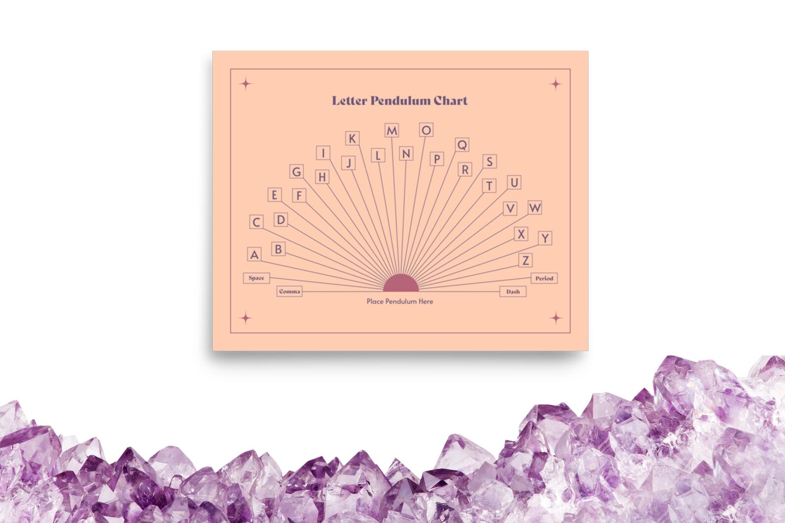 Pendulum Letter Poster | Pendulum Poster | Pendulum Chart | Pendulum Sheet Poster | Divination ...