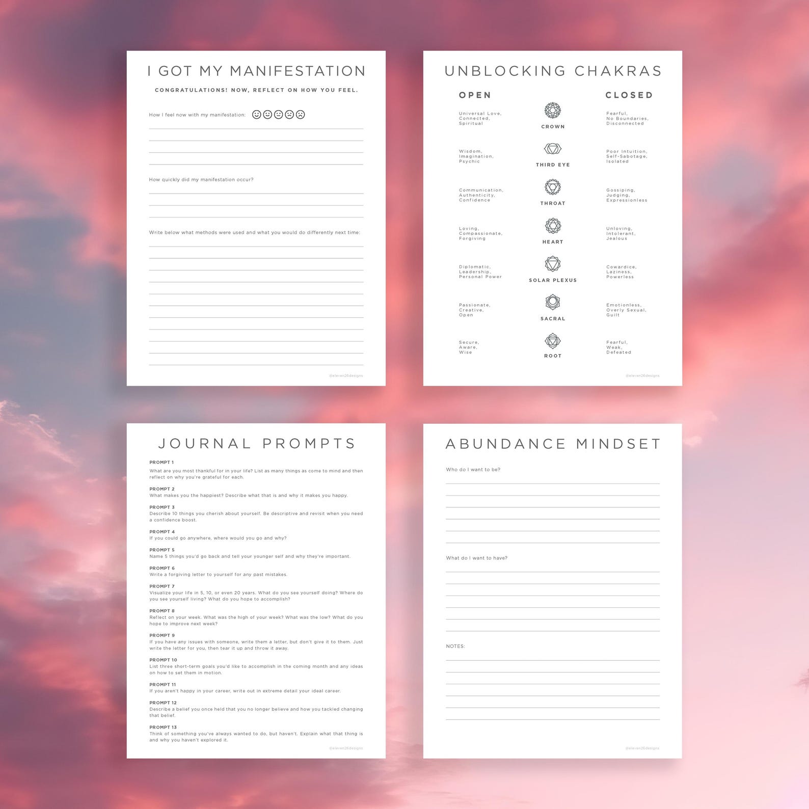 BUNDLE the Ultimate Manifestation Workbook Manifestation Worksheets ...