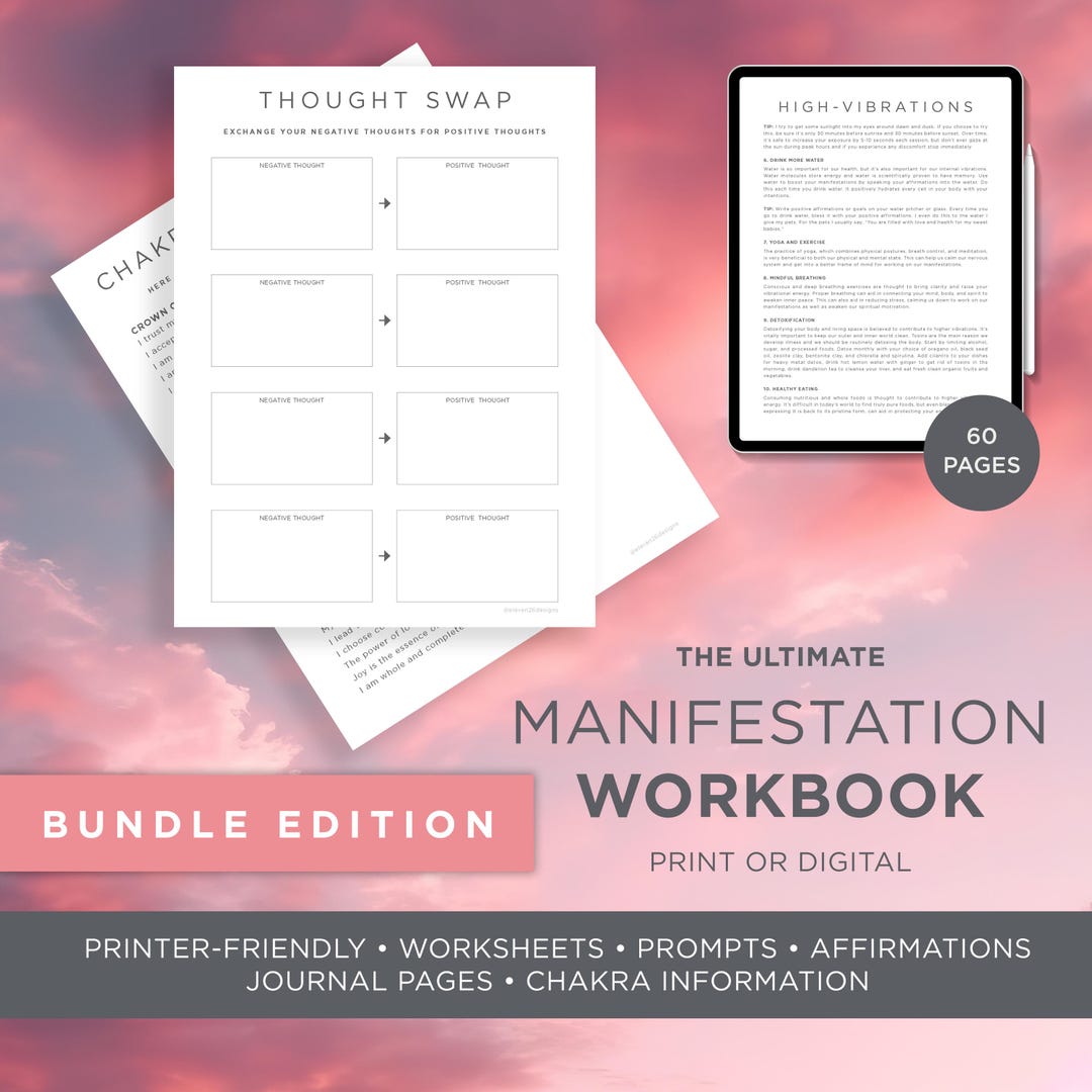 BUNDLE the Ultimate Manifestation Workbook Manifestation Worksheets ...