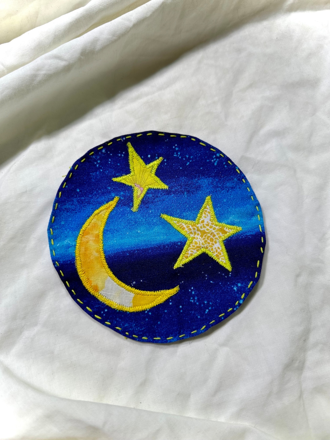 Sew on Patch-applique Moon and Stars - Etsy