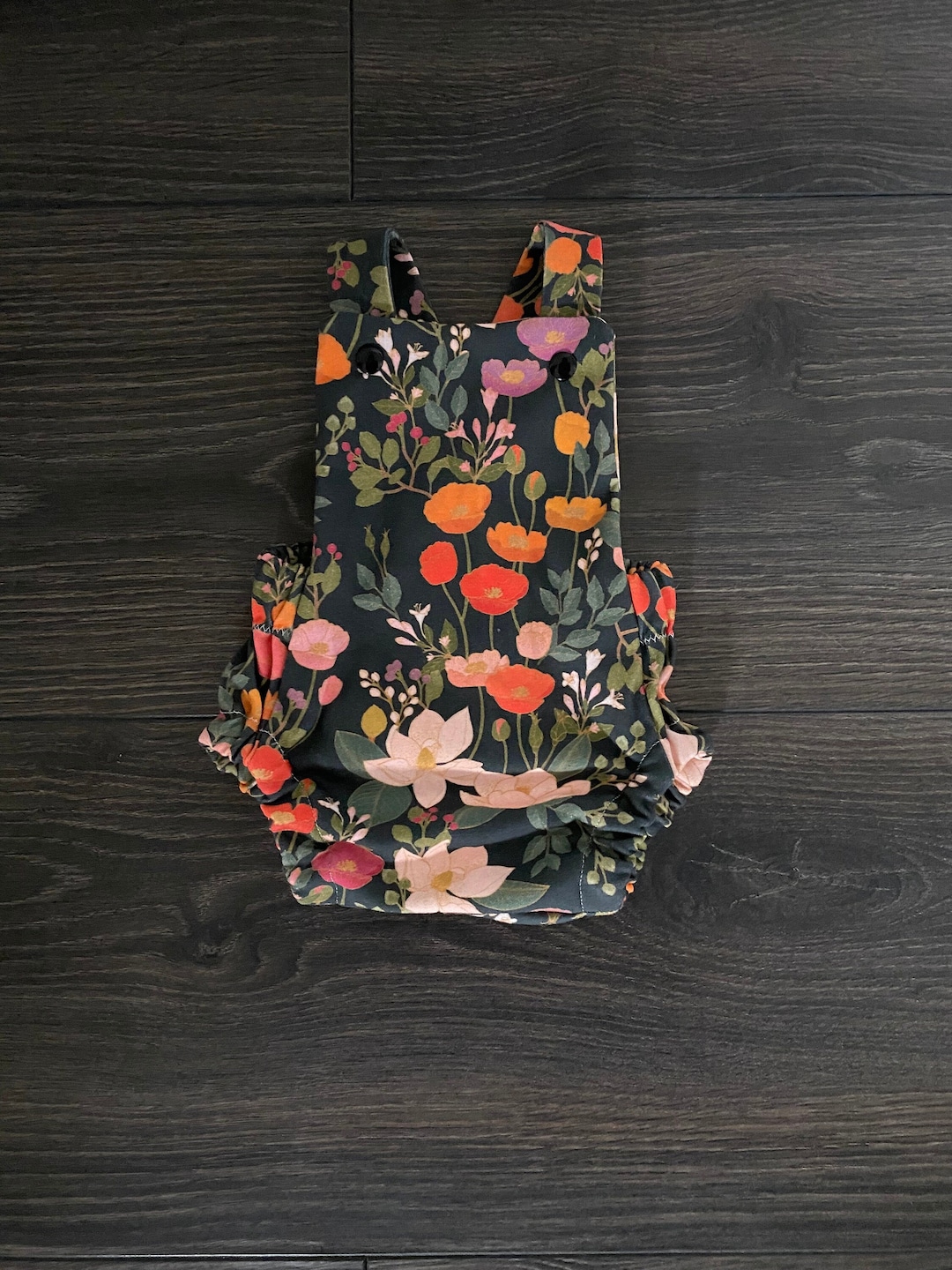 Baby Cross Back Romper / Poppy Romper / Vintage Baby Romper / Organic ...