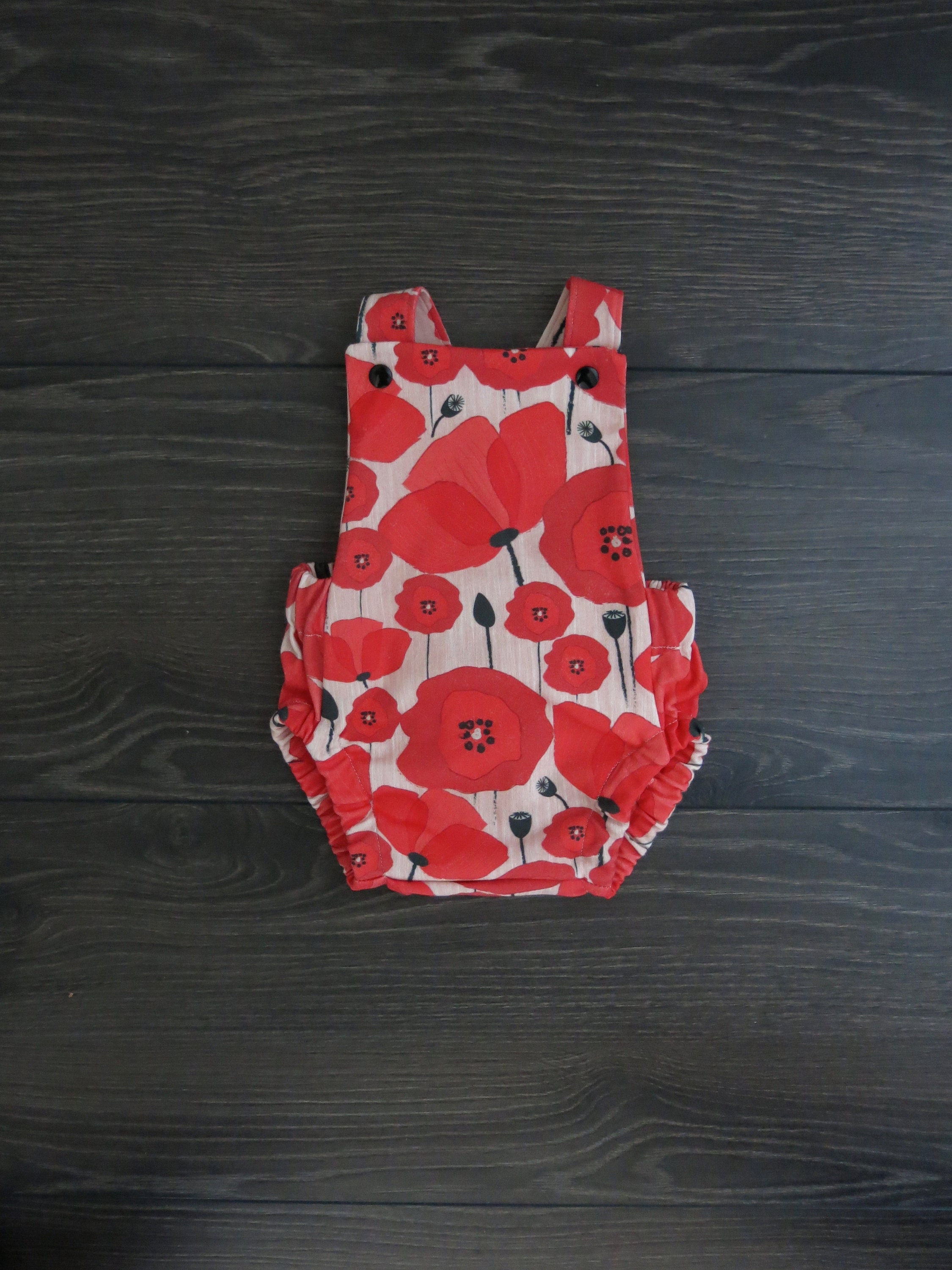 Baby Cross Back Romper / Poppy Romper / Vintage Baby Romper / - Etsy ...