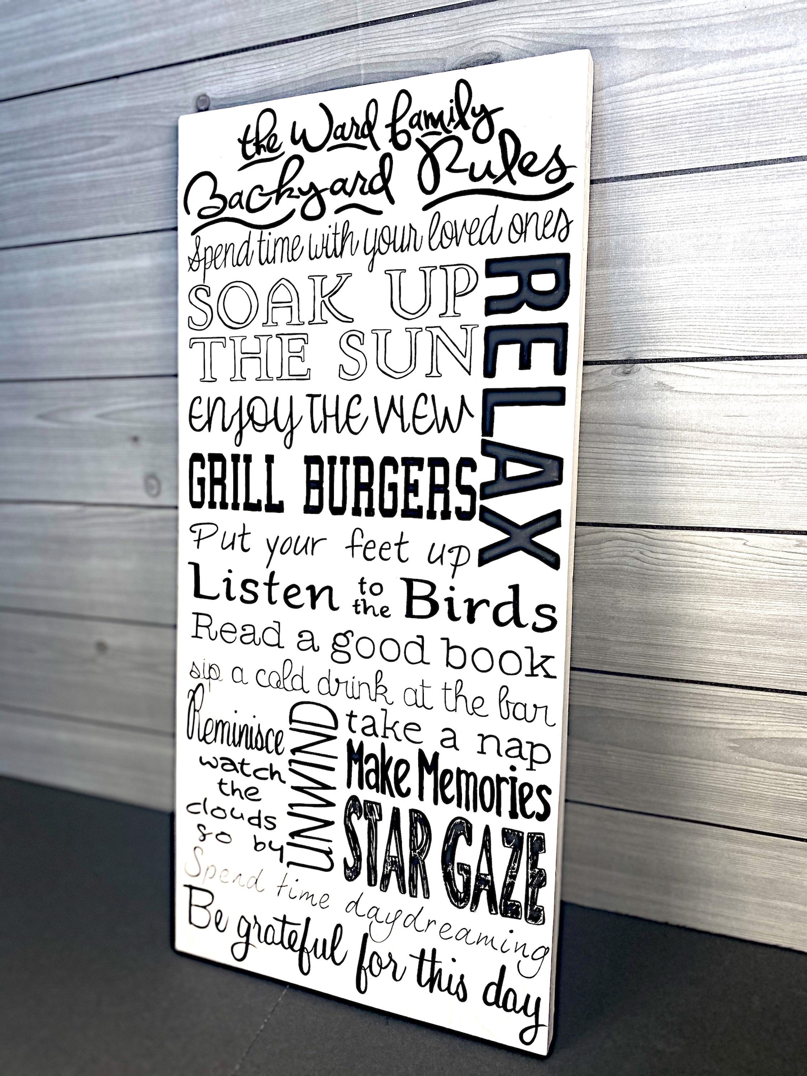 Backyard Rules Sign | Outdoor Sign | Porch Rules | Summer Time ...
