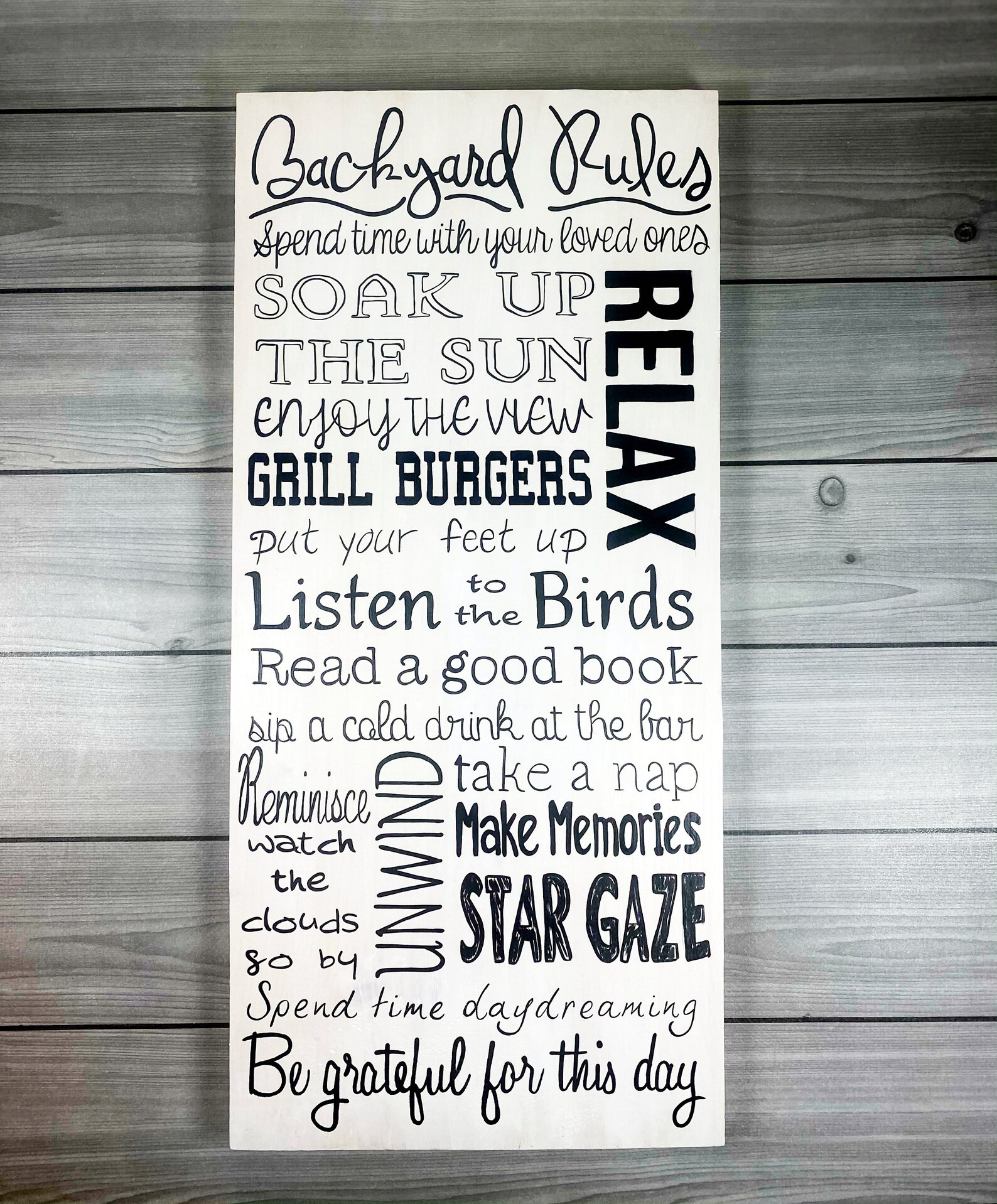 Backyard Rules Sign | Outdoor Sign | Porch Rules | Summer Time ...