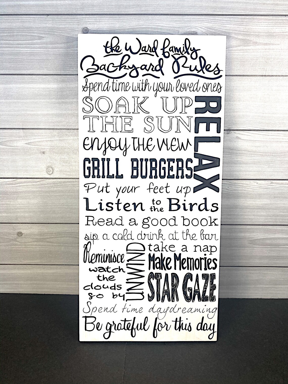 Backyard Rules Sign | Outdoor Sign | Porch Rules | Summer Time ...