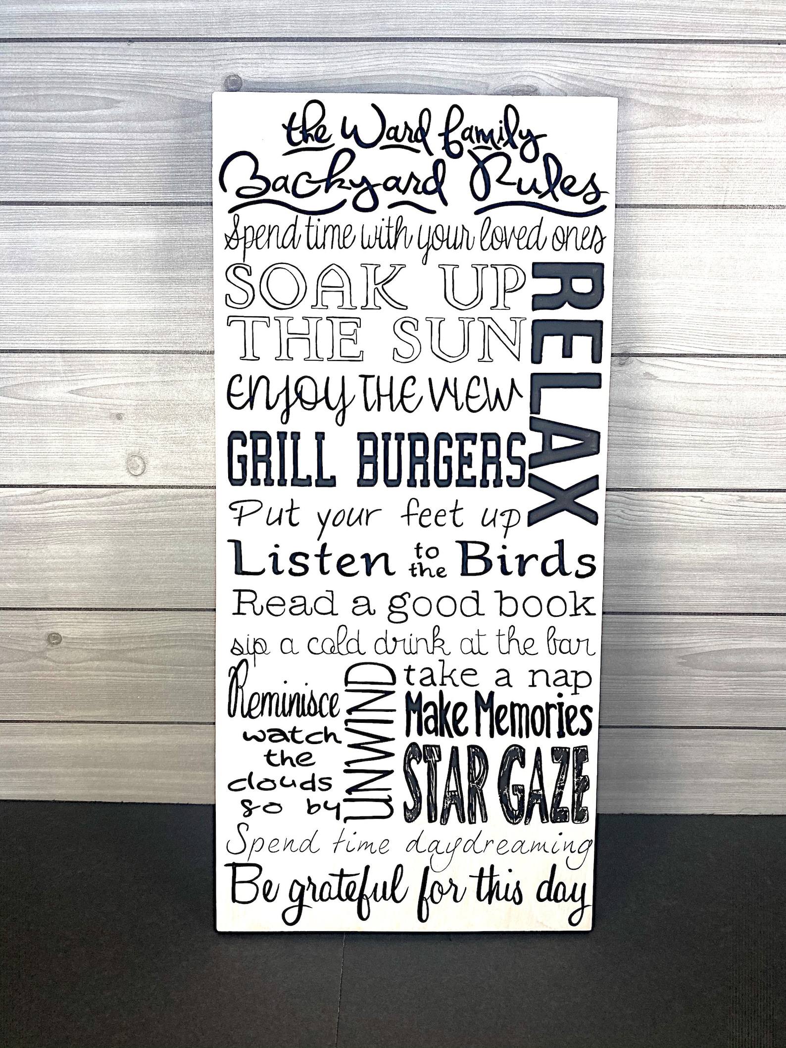 Backyard Rules Sign | Outdoor Sign | Porch Rules | Summer Time ...