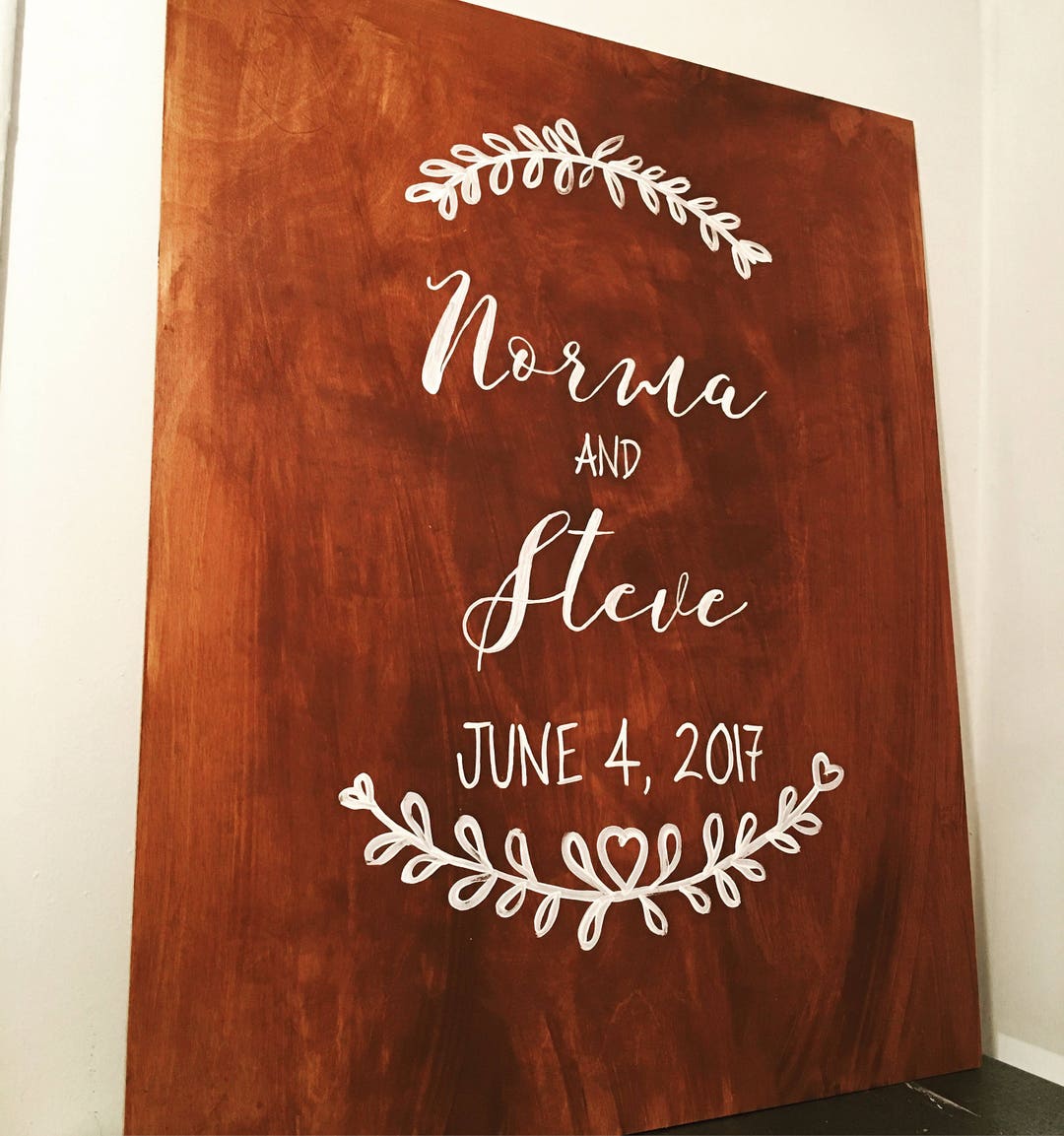 Painted Wedding Sign I Large Custom Wedding Entry Wooden Sign I ...