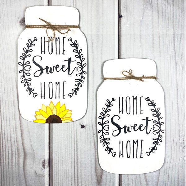 Mason Jar Wall Decor Sunflower - Etsy