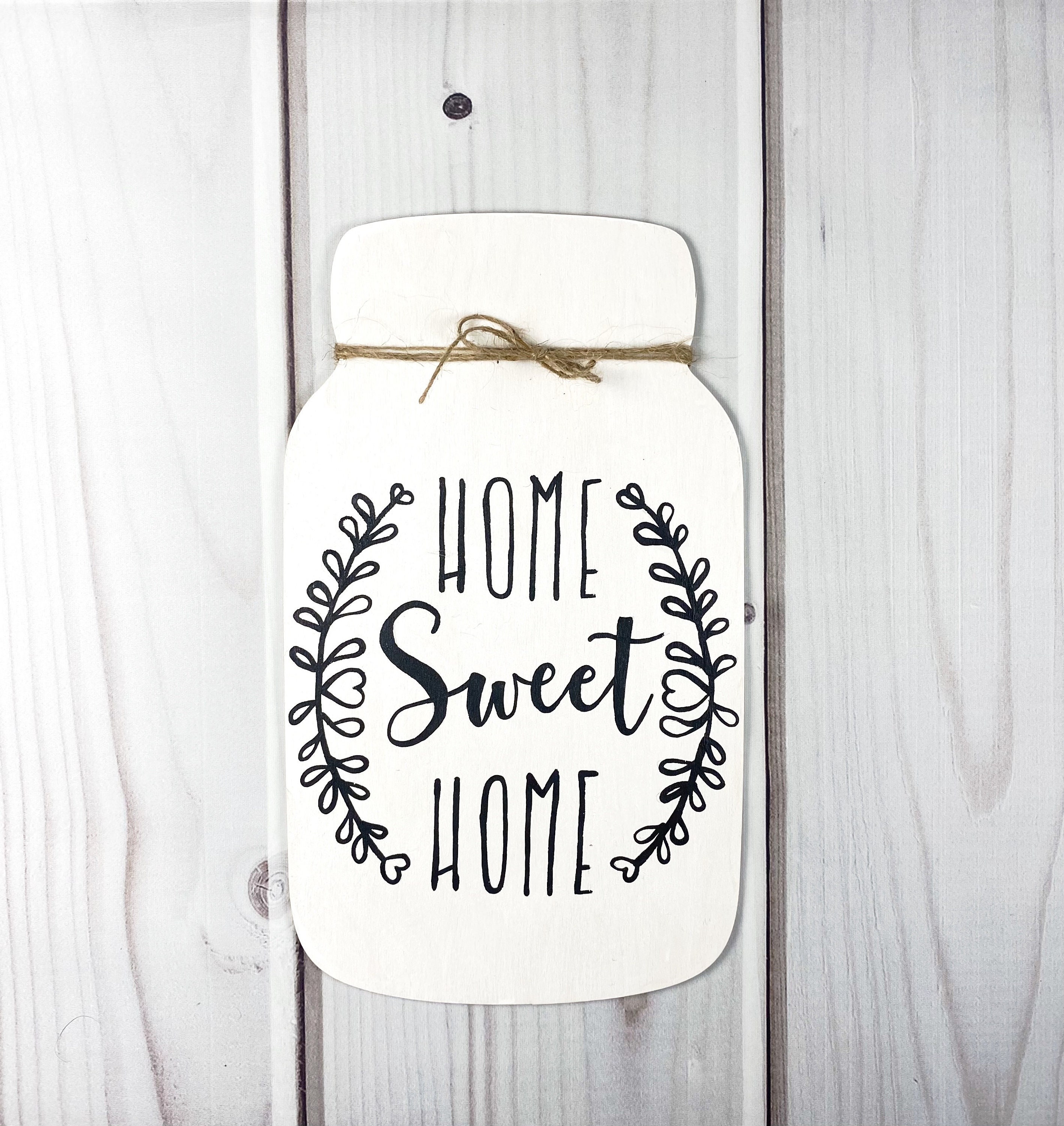 Home Sweet Home Mason Jar Farmhouse Decor Sunflower Personalized Custom ...