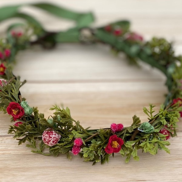 Christmas Flower Crown - Etsy