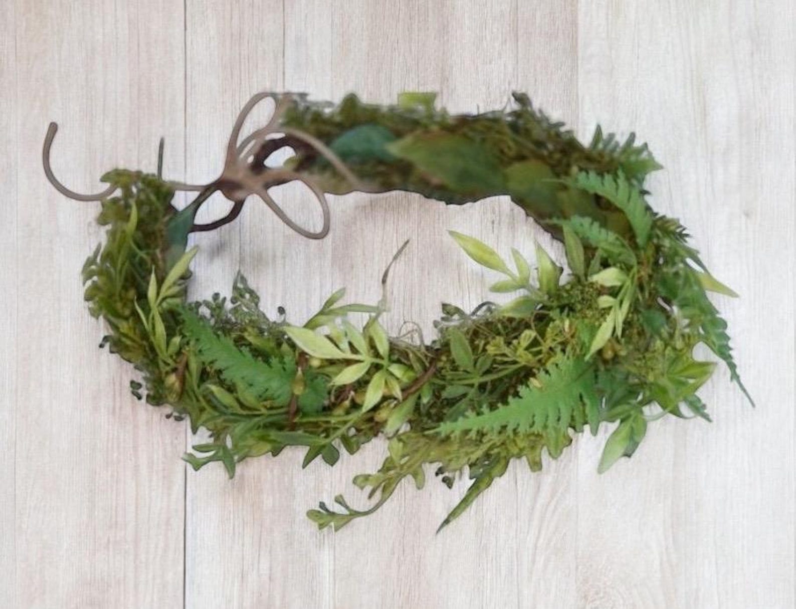 Wild Greens Flower Crown: Greenery Halo, Woodland Wedding - Etsy