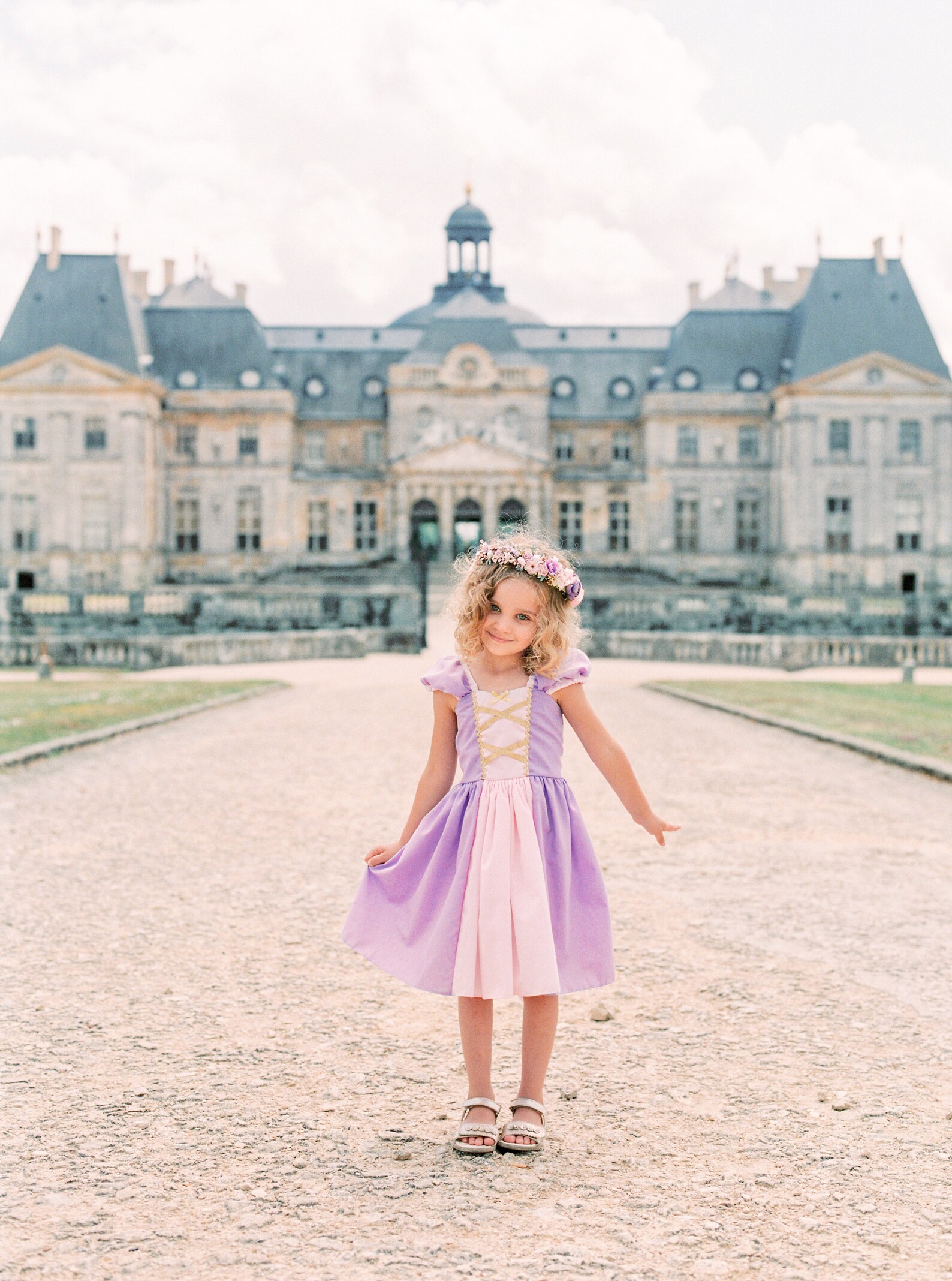 Pink Lavender & Gold Flower Crown Rapunzel Flower Crown - Etsy