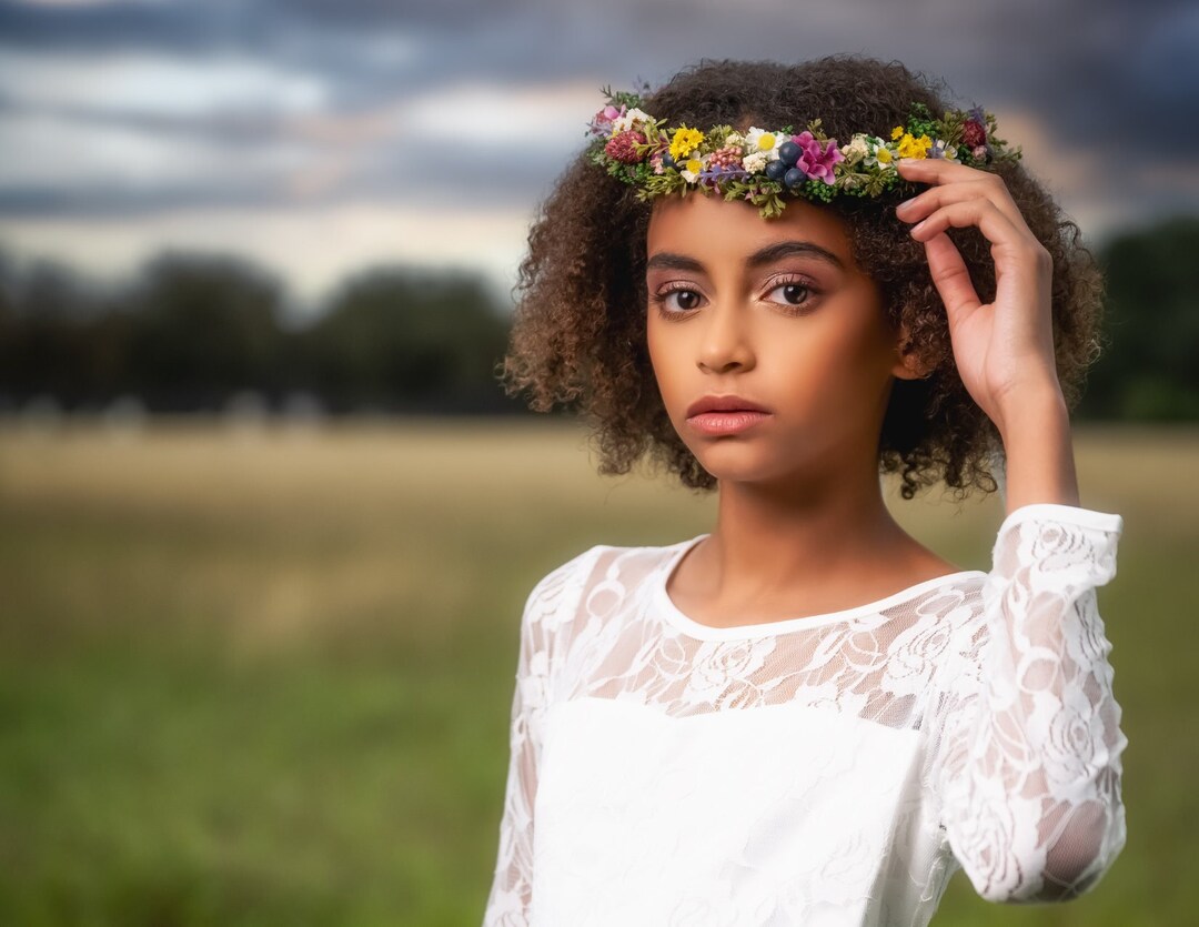 Summer Berry Flower Crown - Wild Blueberry Flower Crown - Wedding Crown ...