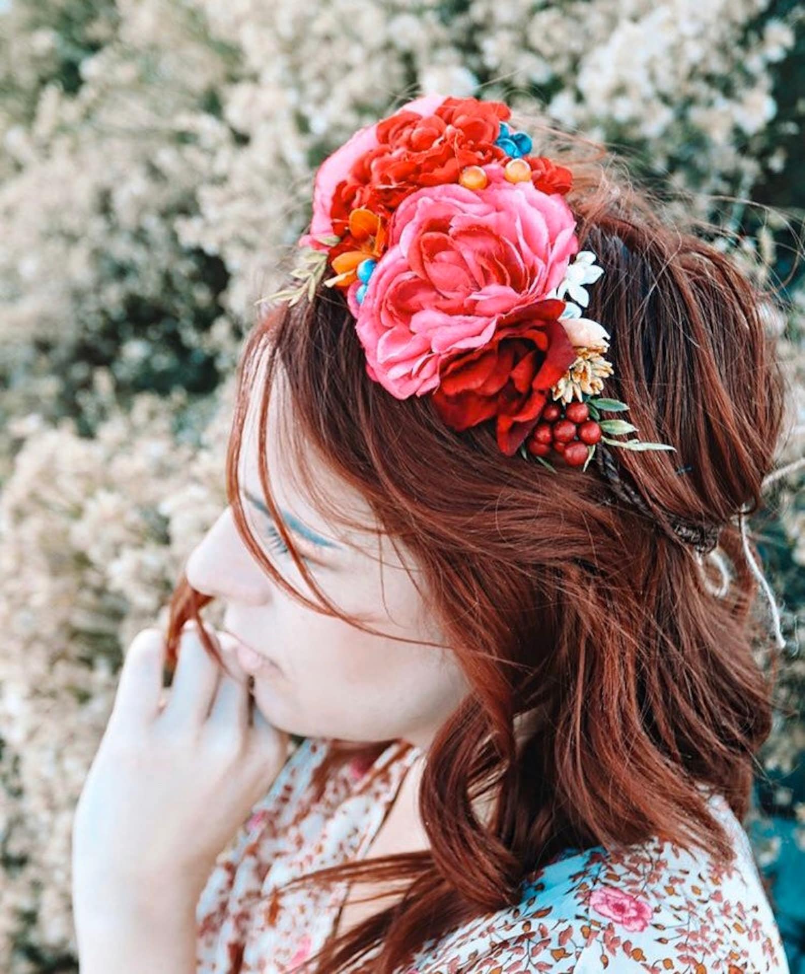 Day of the Dead Flower Crown - Frida Kahlo Flower Crown - Mexican ...