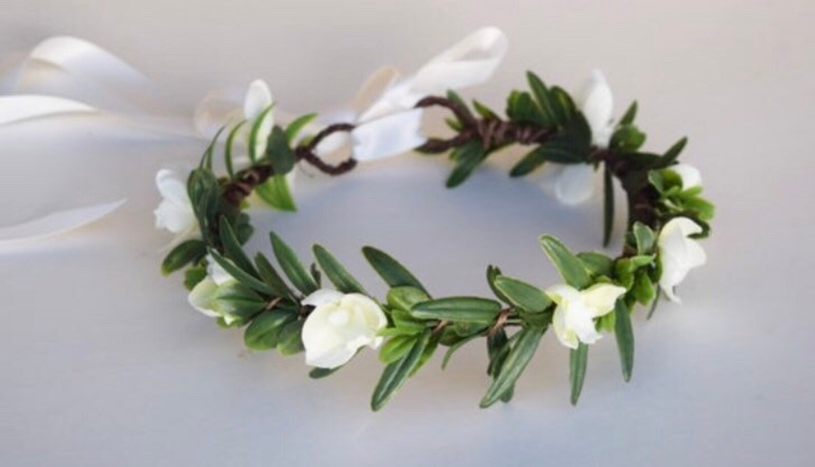 Tropical Flower Crown Bridal Hair Wreath Greenery Crown - Etsy