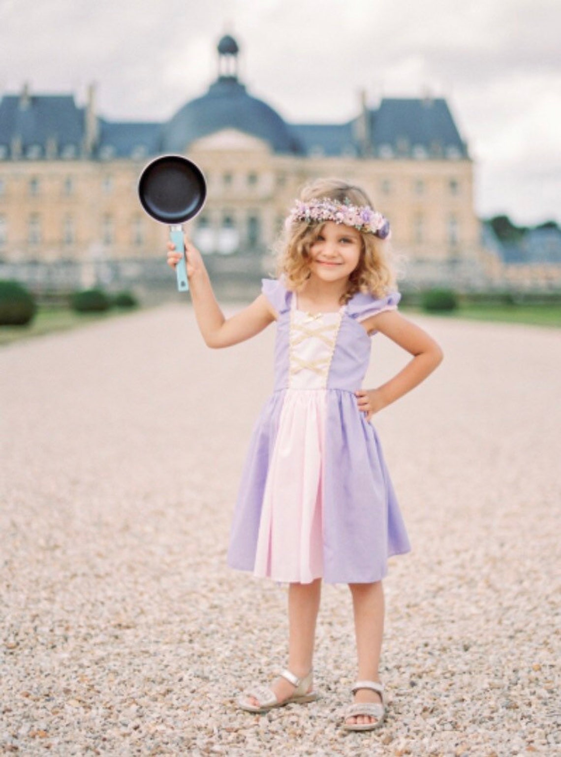 Pink Lavender & Gold Flower Crown Rapunzel Flower Crown | Etsy