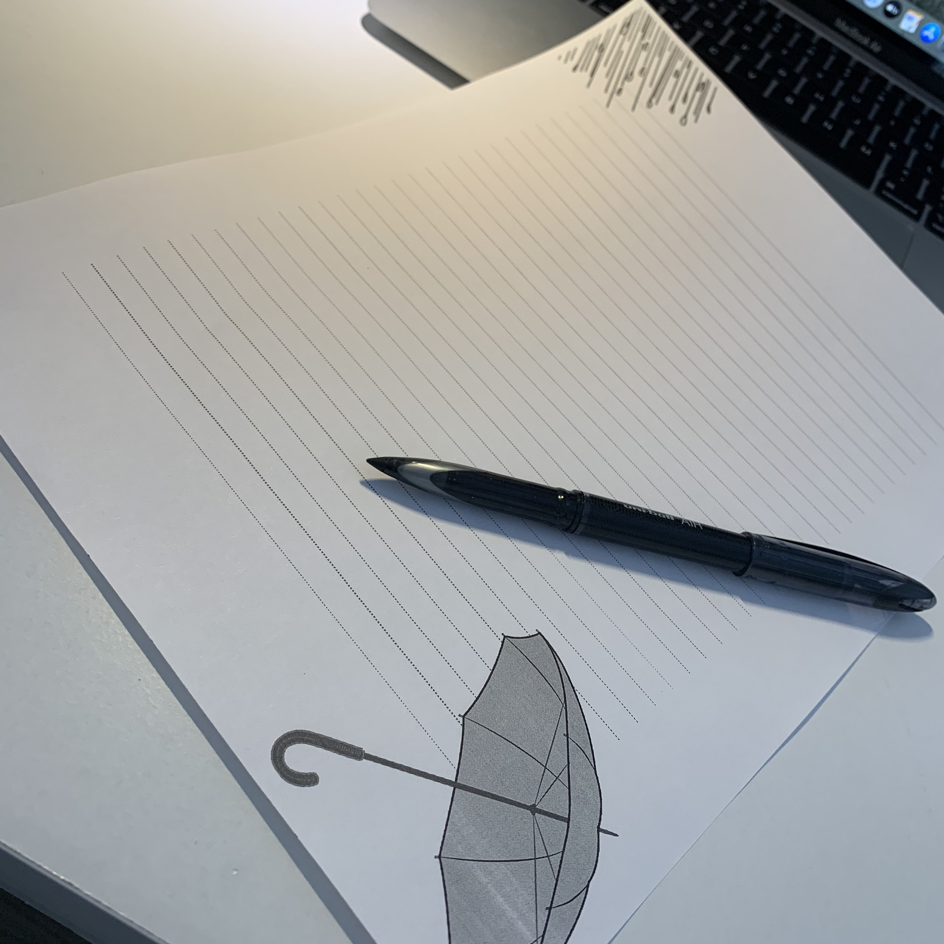 Rainy Day Letterhead Printable Stationary - Etsy