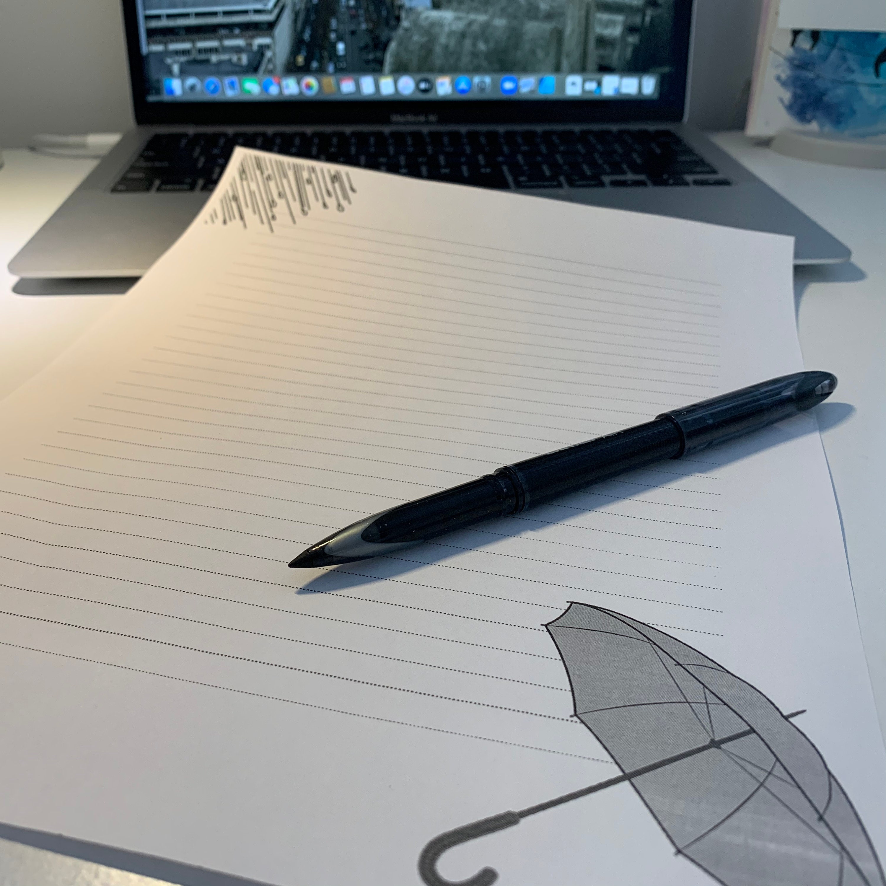 Rainy Day Letterhead Printable Stationary - Etsy