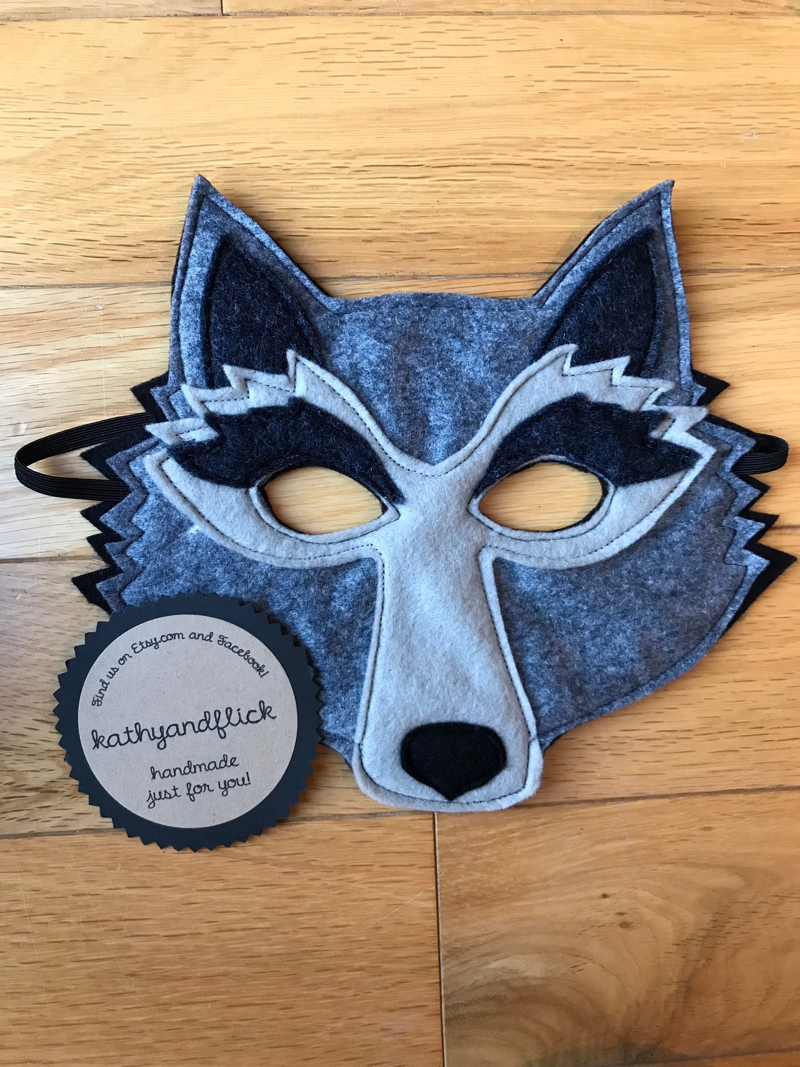 WOLF Handmade Childrens Felt Mask - Etsy