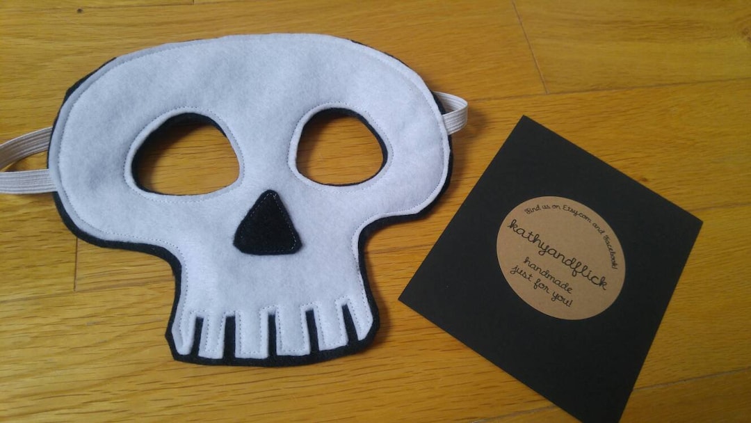 Felt Skull/skeleton Mask for Kids and Adults - Etsy