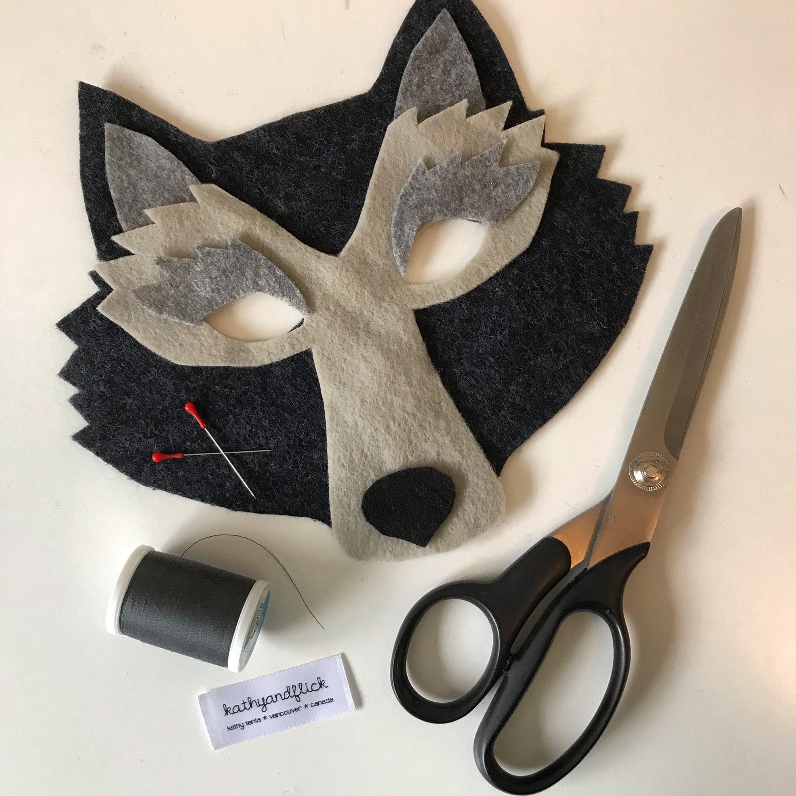 WOLF Handmade Childrens Felt Mask - Etsy