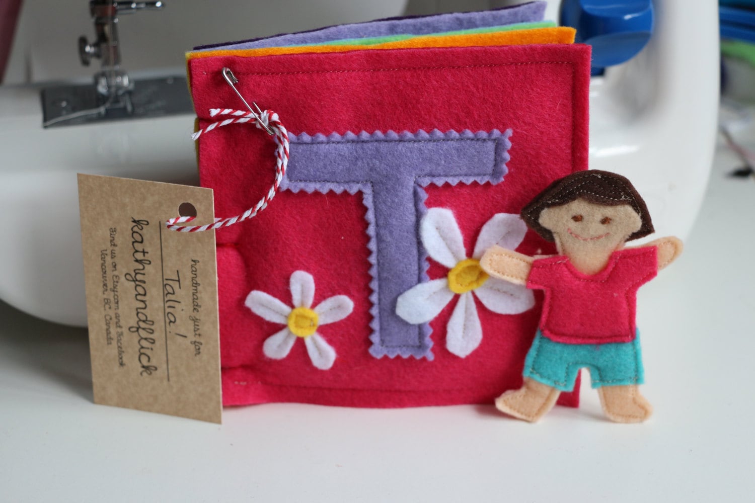 CUSTOM Toddler Felt Book Girl Character - Etsy
