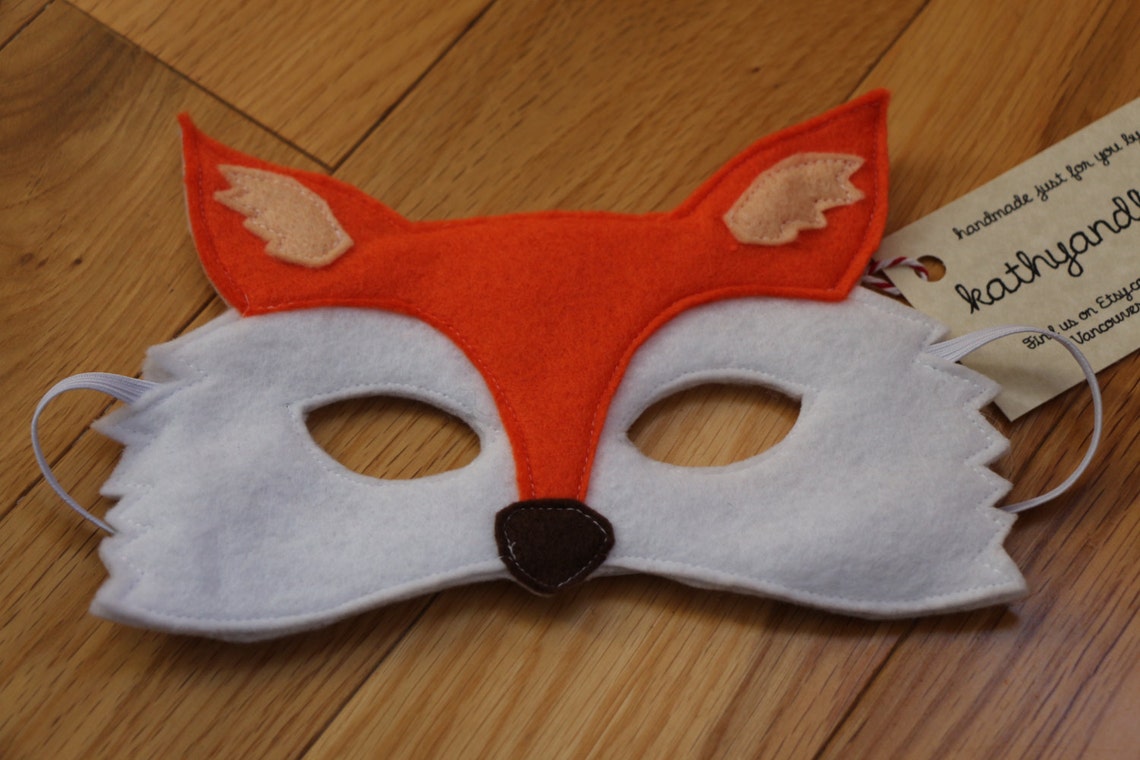 FOX Handmade Children's Felt Mask - Etsy