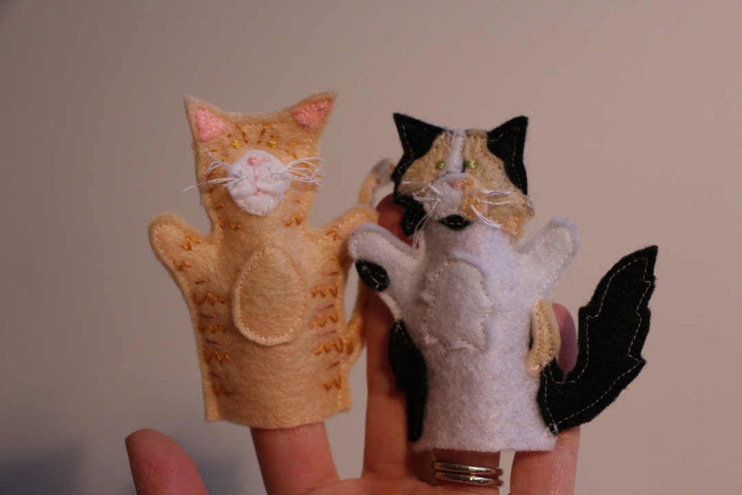 Custom Cat Felt Finger Puppet Made to Look Like YOUR CAT - Etsy