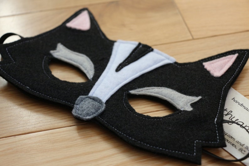 Skunk Handmade Children's Felt Mask | Etsy