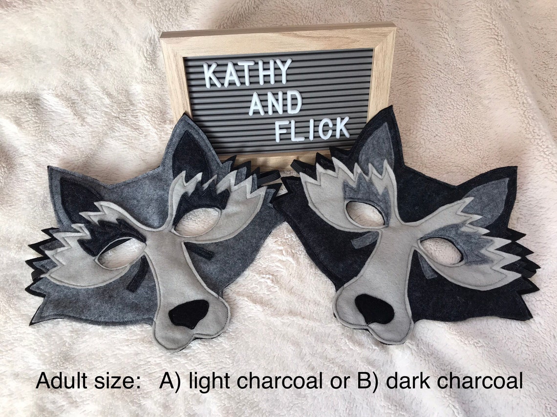 WOLF Handmade Childrens Felt Mask - Etsy
