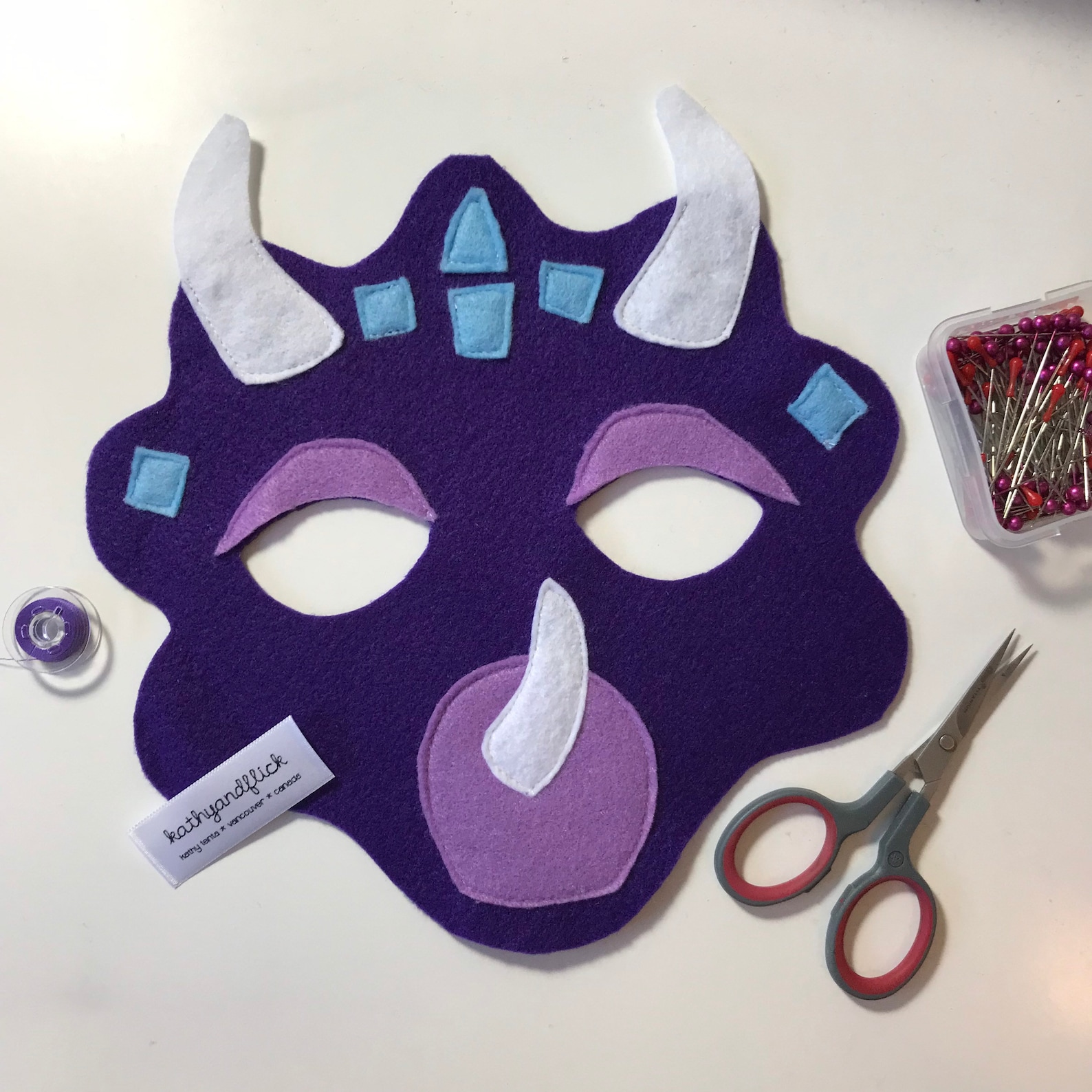 Triceratops Felt Dinosaur Mask for Kids - Etsy