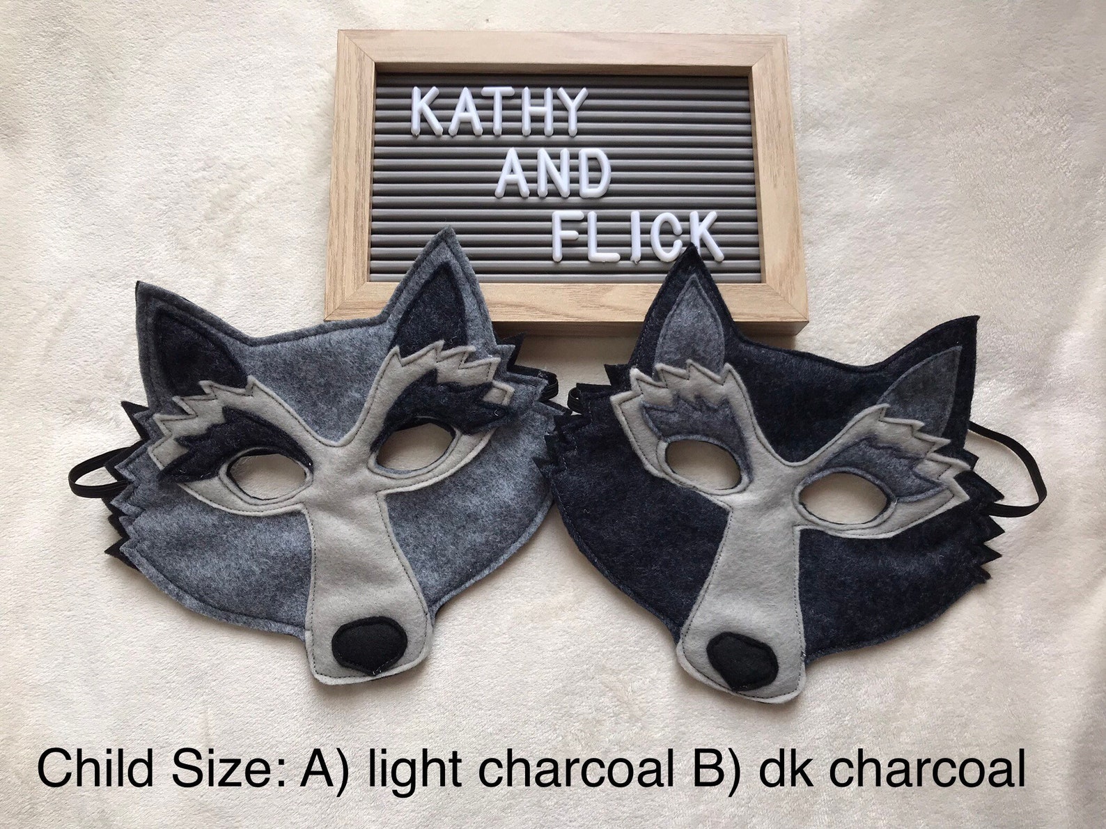 WOLF Handmade Childrens Felt Mask - Etsy